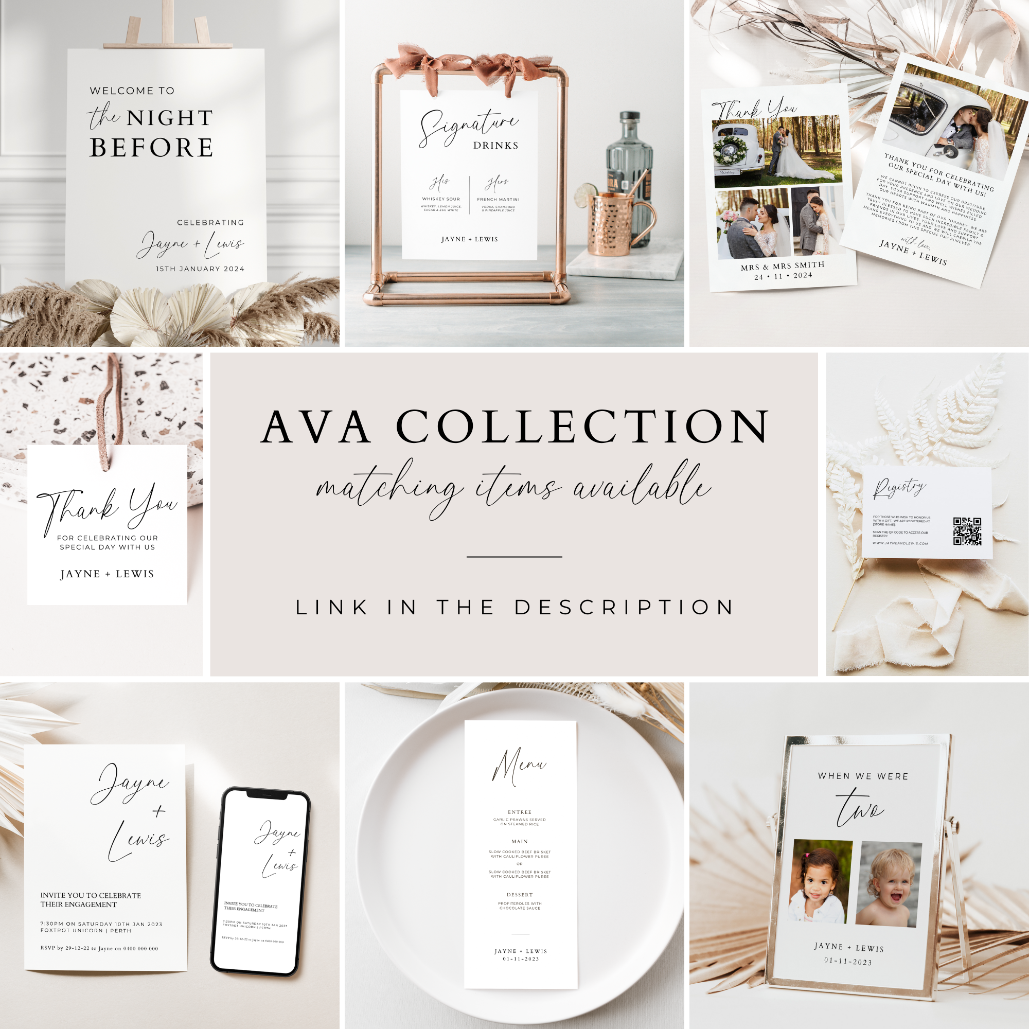 The Ava Collection – Amber & Rose Creative Studios