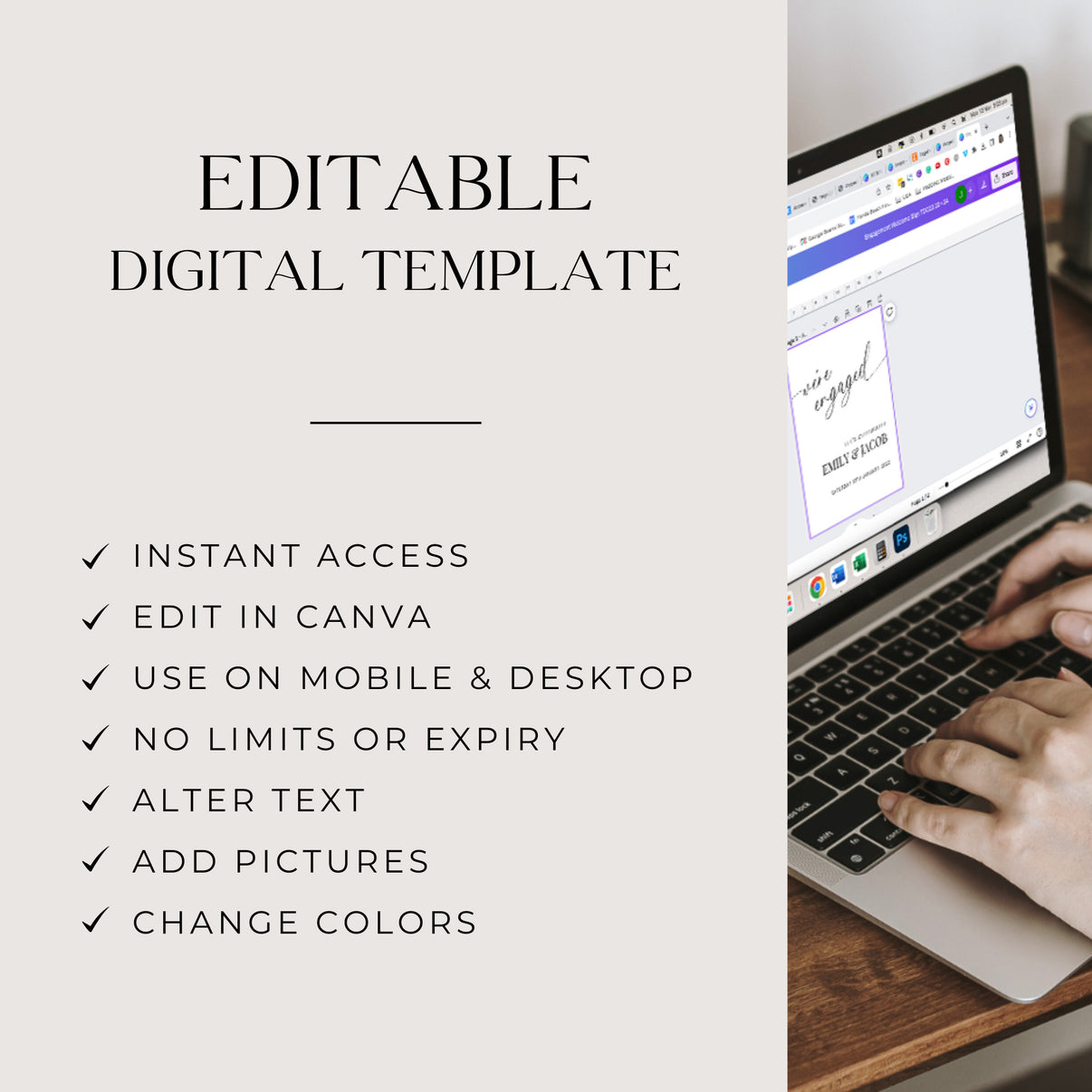 Digital Seating Chart with Menu QR Code Sign Template – Amber & Rose ...